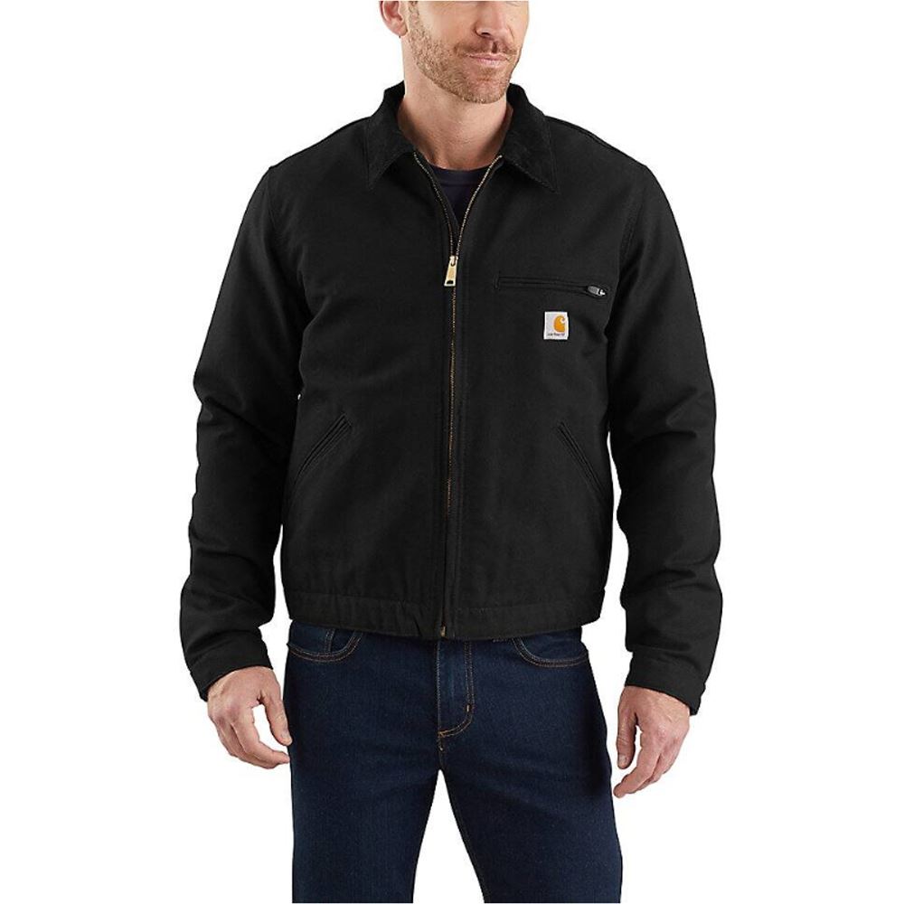 Buy Relaxed Fit Washed Duck Sherpa-Lined Utility Jacket - Carhartt ...