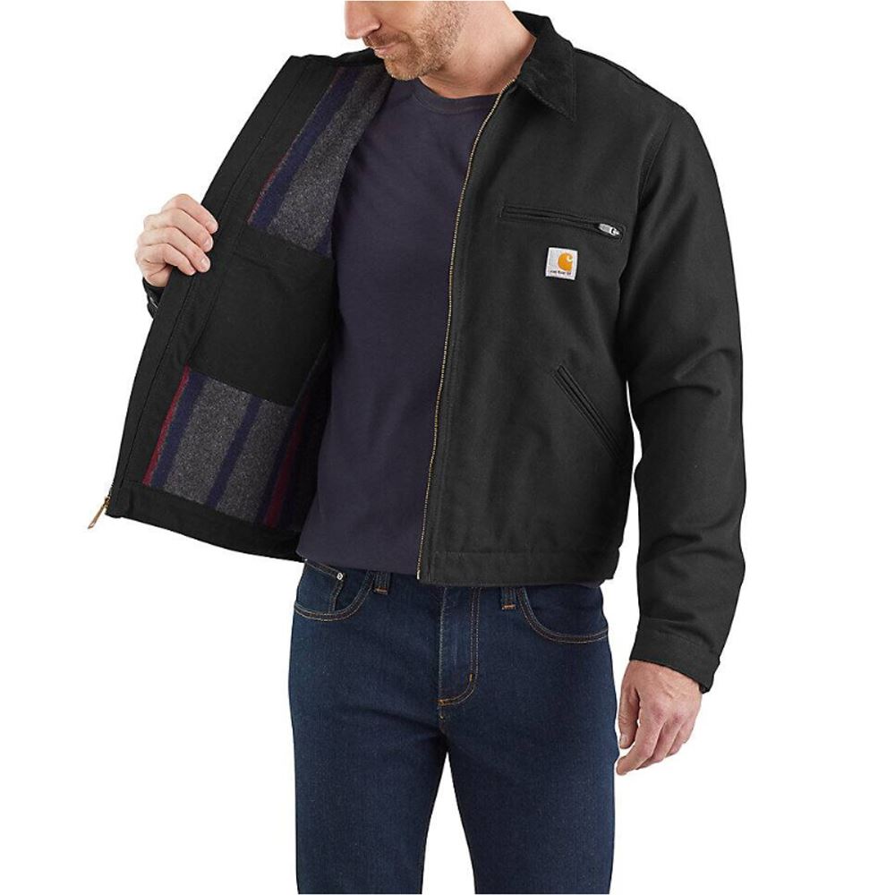 Buy Relaxed Fit Washed Duck Sherpa-Lined Utility Jacket - Carhartt ...