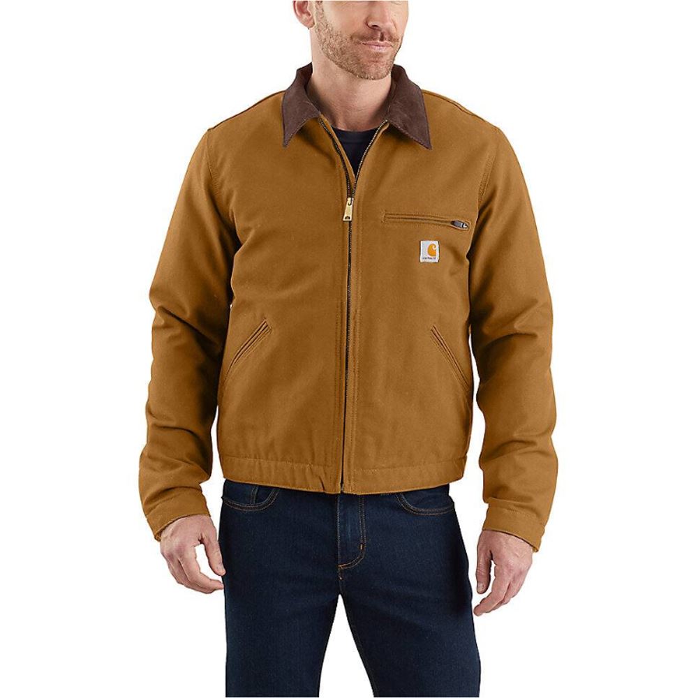 Buy Relaxed Fit Washed Duck Sherpa-Lined Utility Jacket - Carhartt Brown | Camouflage.ca