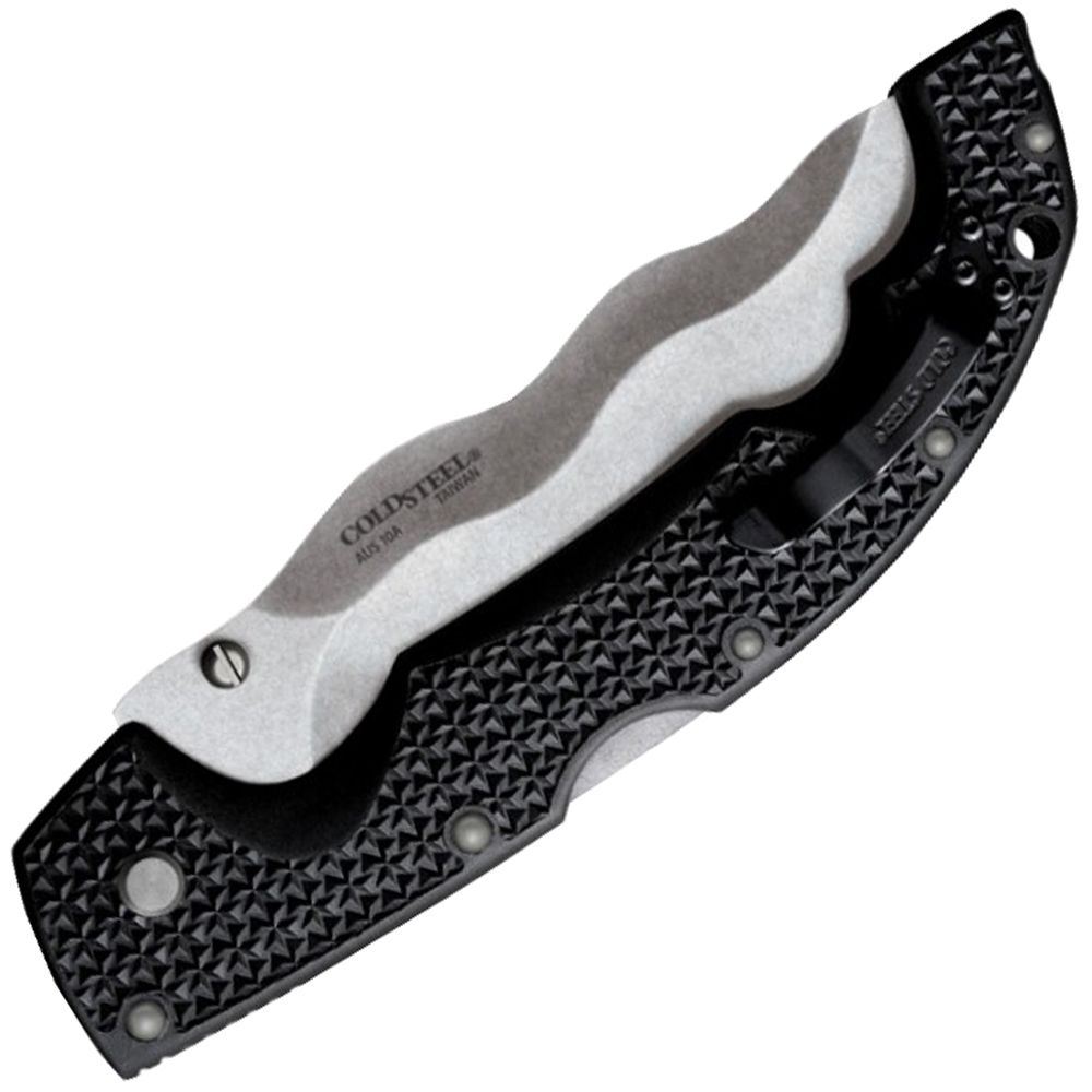 Voyager Tri-Ad Lock Kris Style Blade Folding Knife | Camouflage.ca