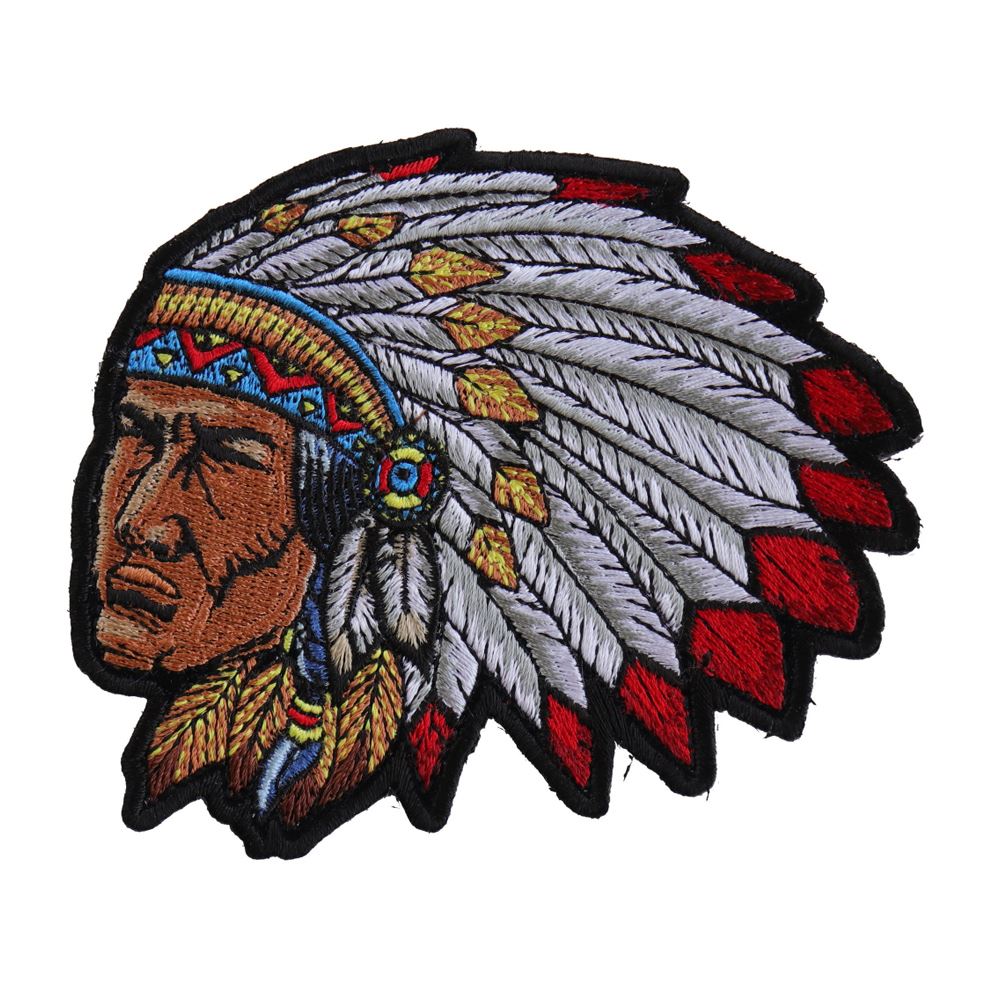 Buy Native American Indian Head Dress Patch - 4x3.7 Inch | Camouflage.com