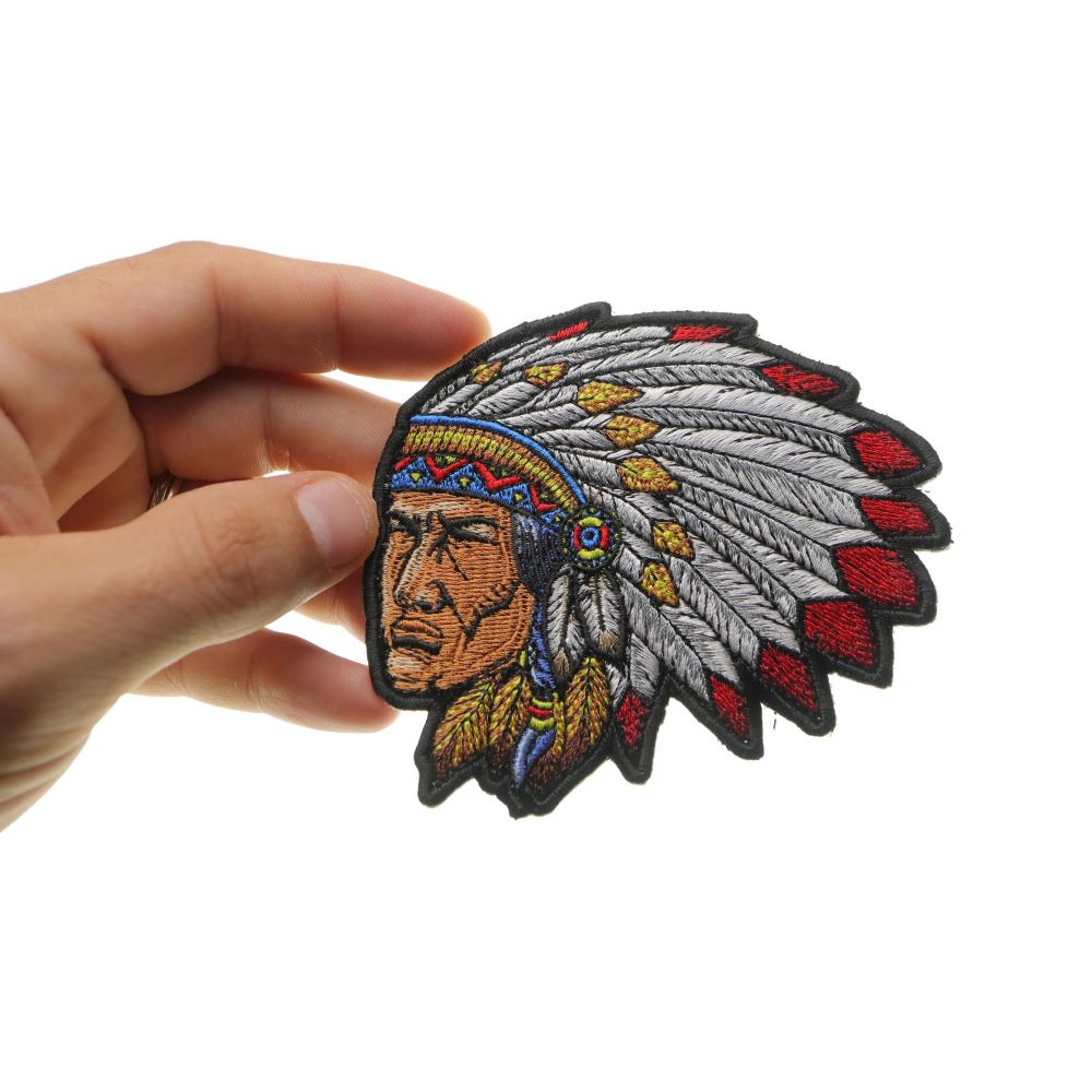 Buy Native American Indian Head Dress Patch - 4x3.7 Inch | Camouflage.com