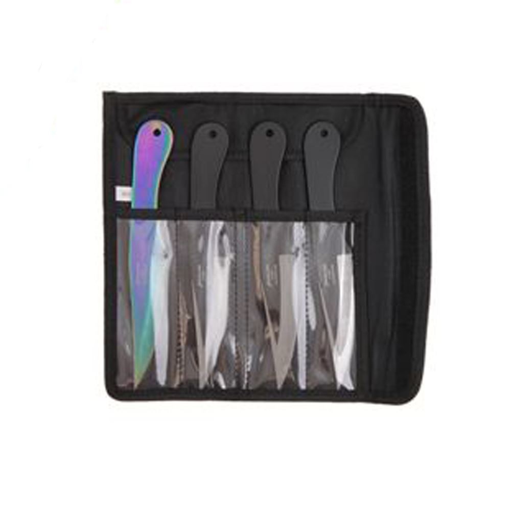 Buy Throwing Knife Set - 4 Piece - Black/Rainbow | Camouflage.com