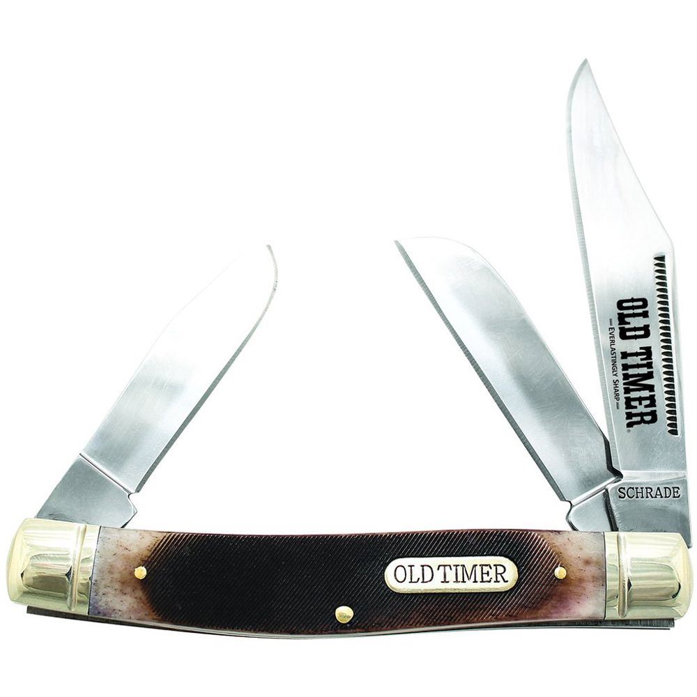 Old Timer 8OTB Genuine Bone Senior Folding Blade Knife | Camouflage.ca