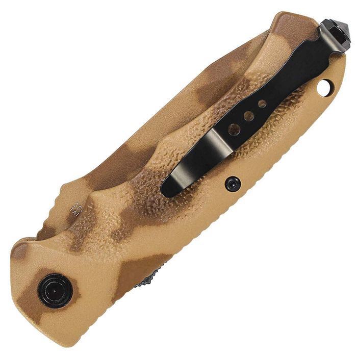 Schrade Desert Camo Blade & Handle Push Button Lock Folding Knife ...