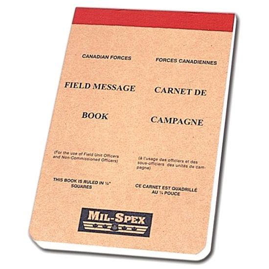 Mil-Spex Hardcover Field Message Book | camouflage.ca