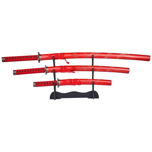 Buy Samurai Sword Set with Stand 3 pieces | Buycamouflage.com